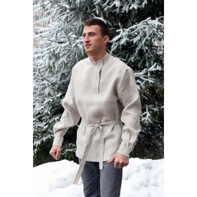 Russian Slavic kosovorotka shirt with cuffs